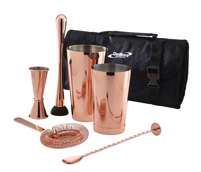 Copper Cocktail Bar Kit 7pcs - Glassjacks