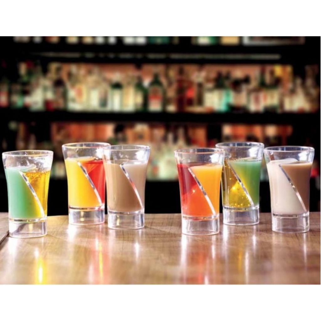 Twister Sip Plastic Shot Glasses - Low Cost | Glassjacks UK