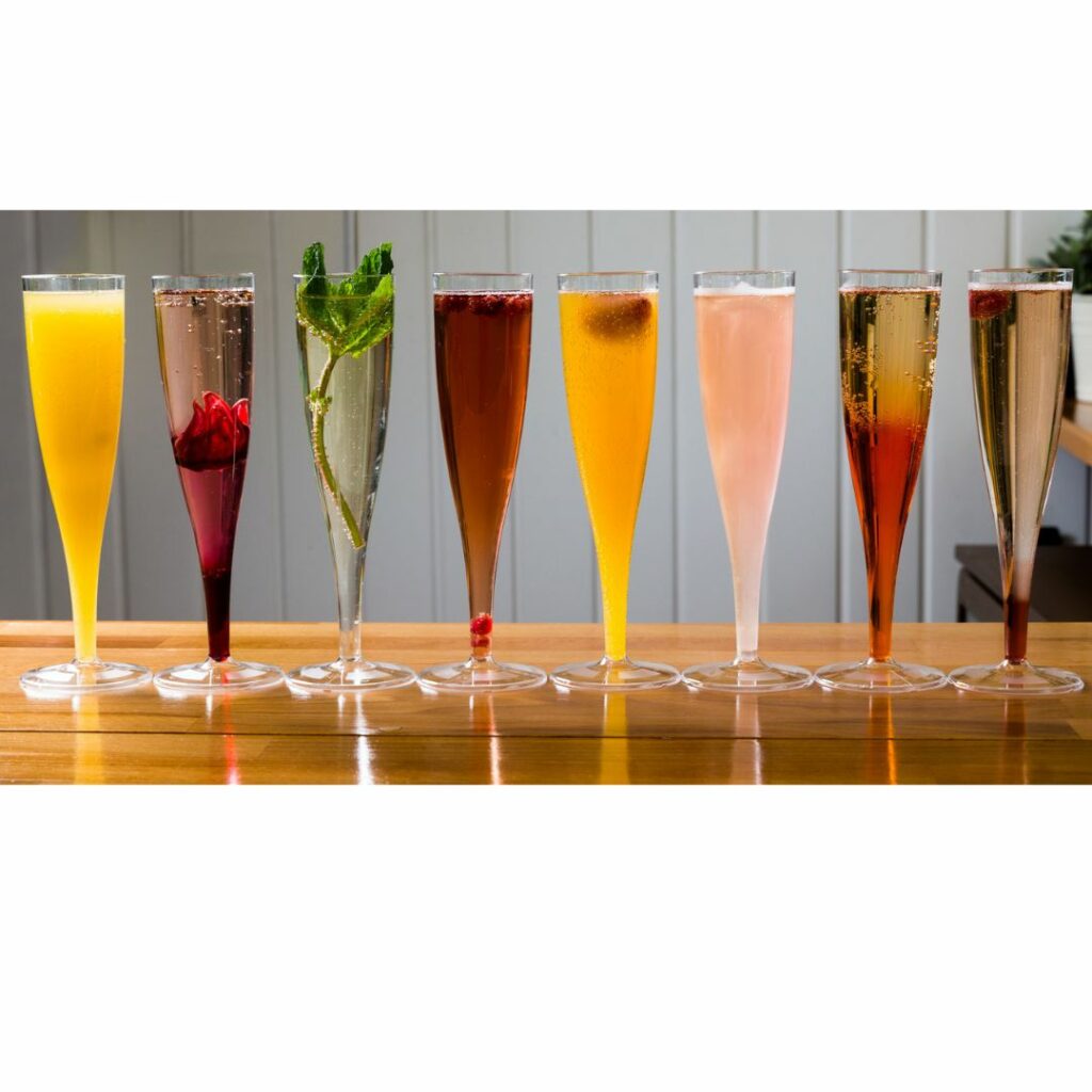 Disposable Plastic Champagne Flutes & Plastic Prosecco Glasses