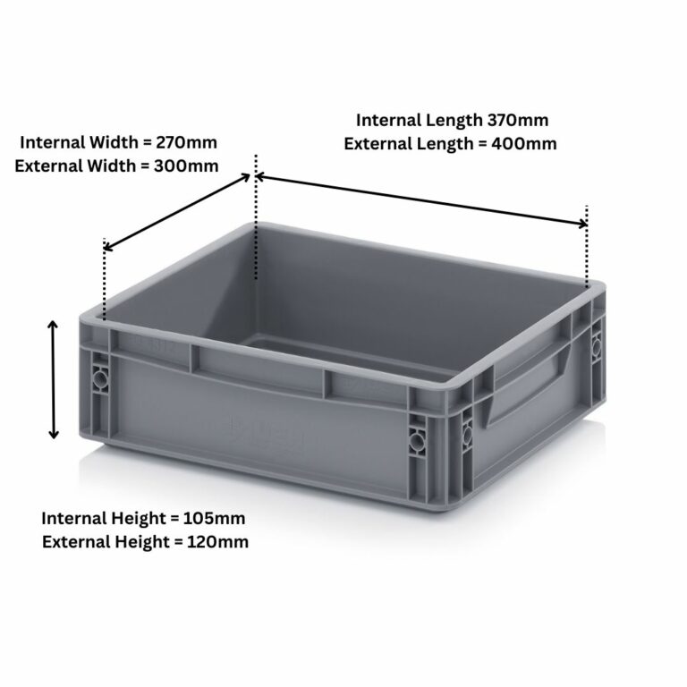 Small Euro Crate Stacking Storage Container | Glassjacks