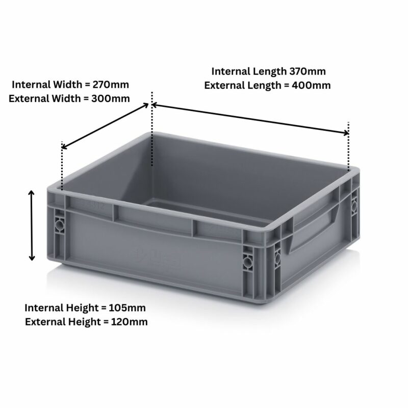 Small Euro Crate Stacking Storage Container | Glassjacks